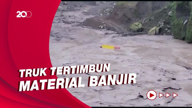 Banjir Lahar Dingin Gunung Merapi, 1 Truk Tertimbun Pasir di Kali Gendol