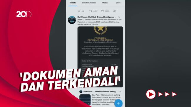 Hacker Bjorka Klaim Retas Surat Rahasia Jokowi, BIN: Itu Hoax! Hacker Bjorka Klaim Retas Surat Rahasia Jokowi, BIN: Itu Hoax!