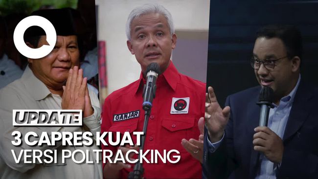 Survei Capres Poltracking: Ganjar Teratas, Anies-Prabowo Saling Pepet