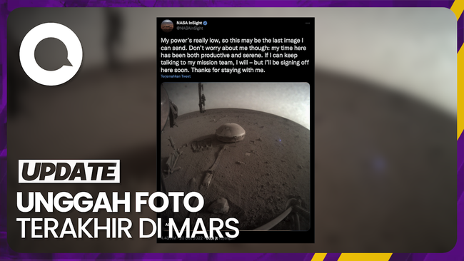 Resmi Pensiun, Robot InSight NASA: Tenaga Saya Sudah Lemah