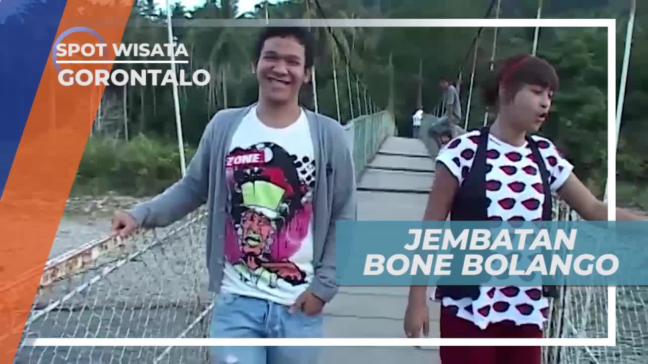 Panorama Indah Sungai Dari Jembatan Gantung Bone Bolango Gorontalo