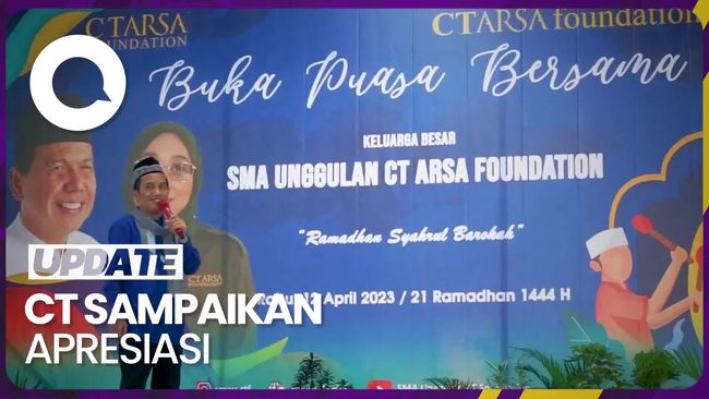 Suasana Buka Puasa Bareng Chairul Tanjung di SMAU CT Arsa Foundation Medan