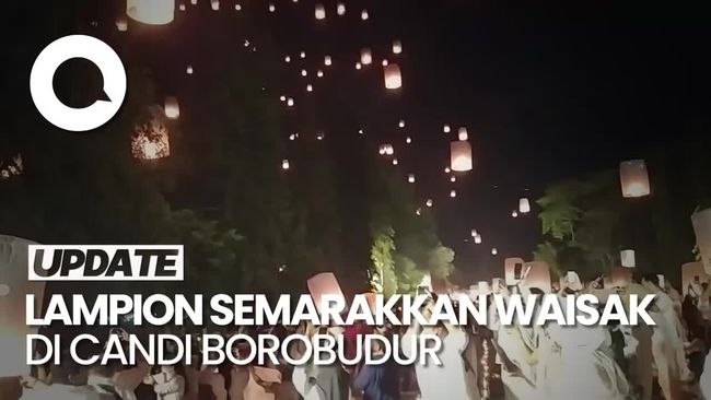 Ribuan Lampion Hiasi Langit Candi Borobudur