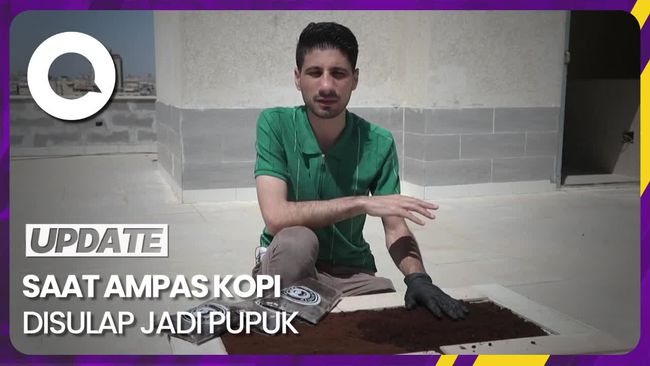 Pemilik Kafe di Gaza Gunakan Ampas Kopi Bekas Sebagai Pupuk Pemilik Kafe di Gaza Gunakan Ampas Kopi Bekas Sebagai Pupuk