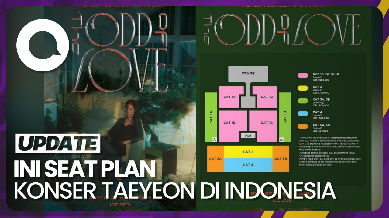 Seat Plan Konser TAEYEON di ICE BSD Dirilis, Yuk Intip!