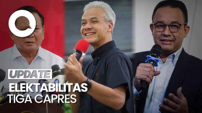 LSI Denny JA: Elektabilitas Ganjar Naik Turun, Anies Stagnan, Prabowo Naik
