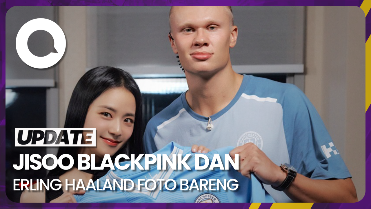 Potret Kebersamaan Jisoo BLACKPINK dan Erling Haaland Man City