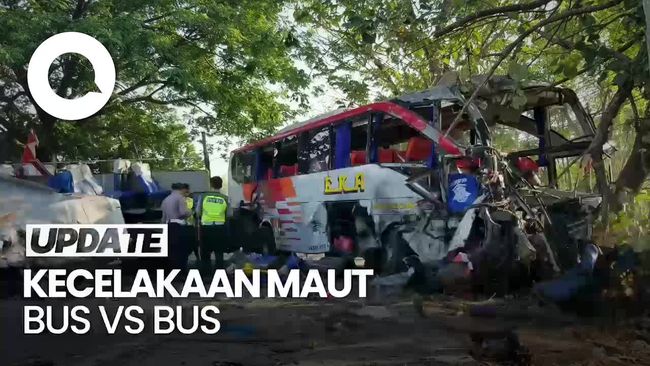 Dua Bus Adu Banteng di Jalur Ngawi-Madiun, Tiga Orang Tewas Dua Bus Adu Banteng di Jalur Ngawi-Madiun, Tiga Orang Tewas