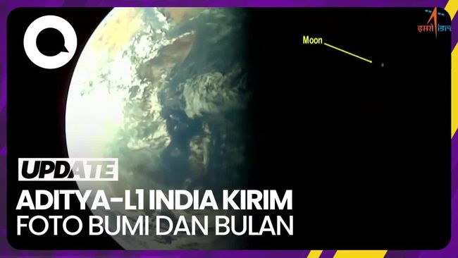 Penampakan Bumi dan Bulan dari Pesawat Ruang Angkasa Aditya-1 India
