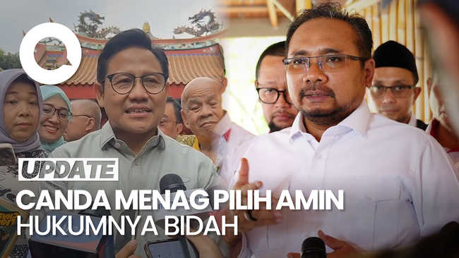 Kata Cak Imin dan Menag Yaqut soal Candaan Pilih Amin Hukumnya Bidah