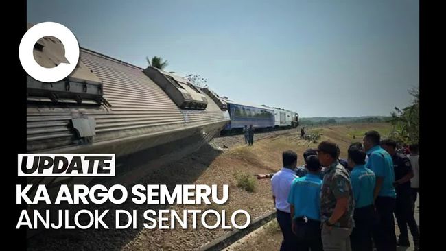 KA Argo Semeru Anjlok di Sentolo Lalu Ditabrak KA Argo Wilis