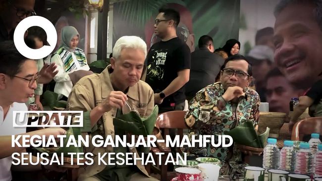 Setelah Tes Kesehatan, Ganjar-Mahfud Minum Jamu dan Makan Pecel Setelah Tes Kesehatan, Ganjar-Mahfud Minum Jamu dan Makan Pecel