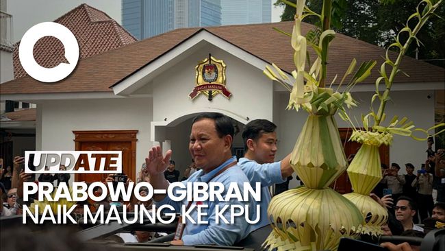 Gaya Prabowo-Gibran Sapa Pendukung Sepanjang Jalan Menuju KPU