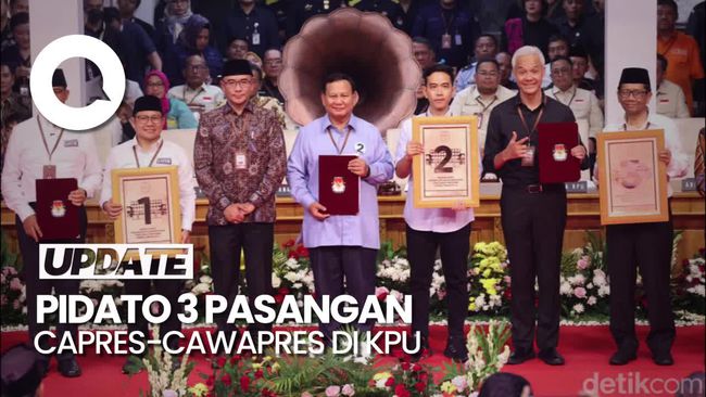Pidato Lengkap 3 Paslon di KPU Setelah Dapat Nomor Urut Pilpres Pidato Lengkap 3 Paslon di KPU Setelah Dapat Nomor Urut Pilpres