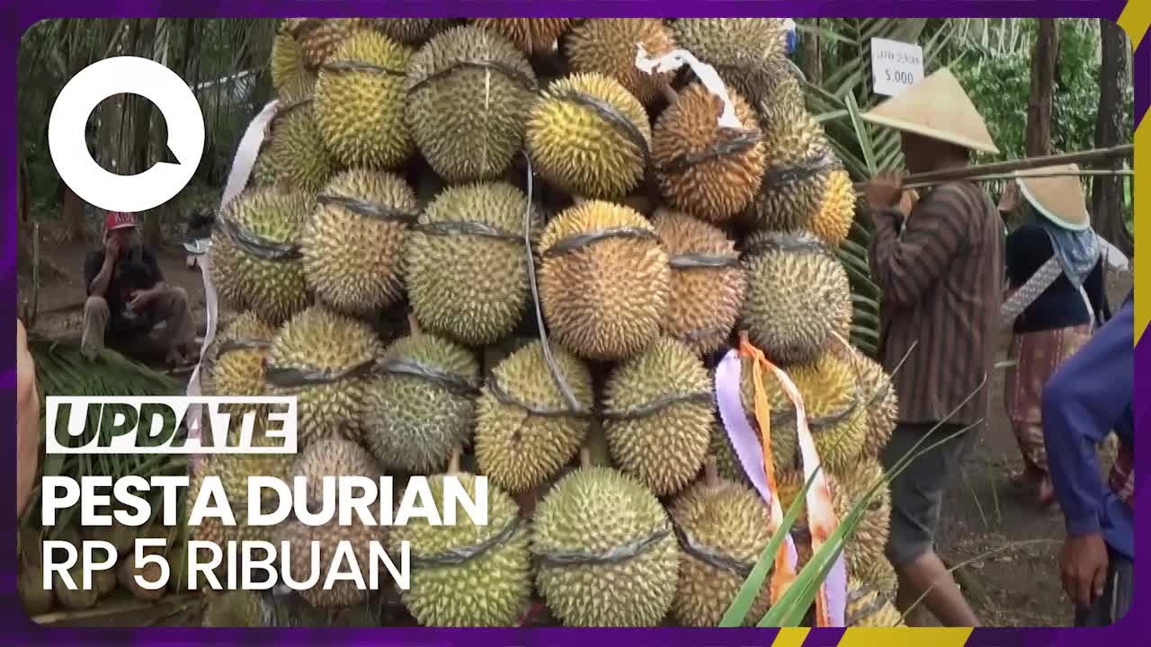 Makan Durian Cuma Rp 5 Ribu di Pasar Tiban Banjarnegara