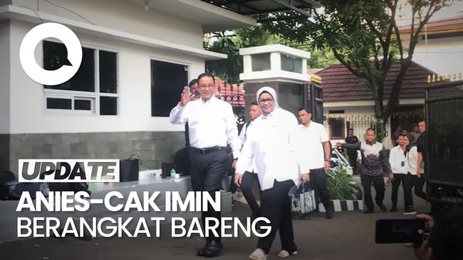 Anies Sambangi Rumah Cak Imin Jelang Debat Cawapres Anies Sambangi Rumah Cak Imin Jelang Debat Cawapres