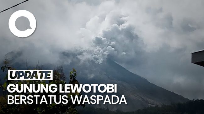 Gunung Lewotobi Laki Laki Erupsi Status Waspada