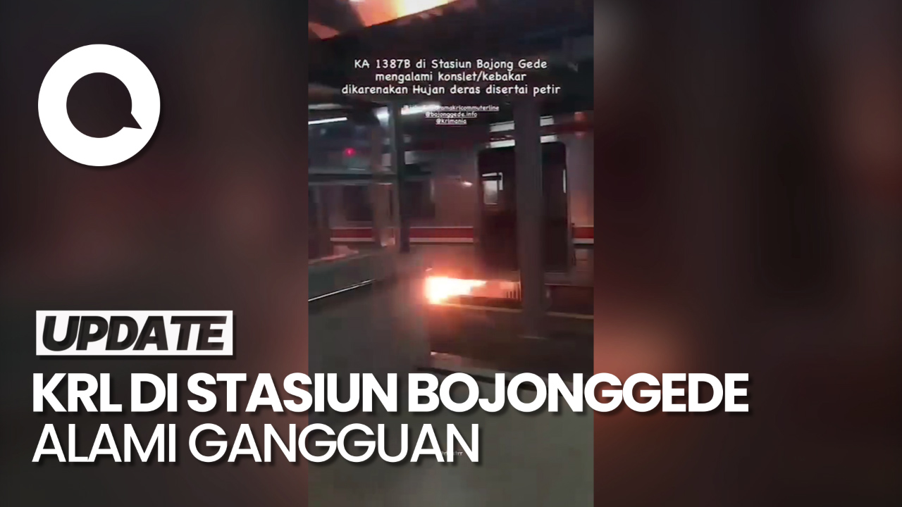 Viral Percikan Api di KRL Stasiun Bojonggede, KAI Commuter Buka Suara