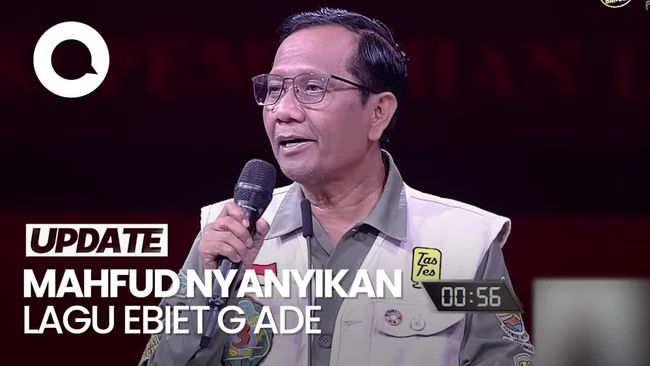 Tutup Debat, Mahfud Nyanyikan Lagu Ebiet G Ade: Janji Kembalikan ... Tutup Debat, Mahfud Nyanyikan Lagu Ebiet G Ade: Janji Kembalikan ...