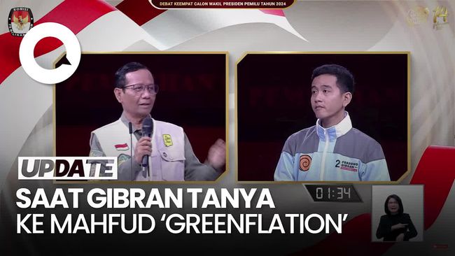 Saat Gibran Tak Jelaskan Istilah Greenflation ke Mahfud: Beliau Kan Profesor