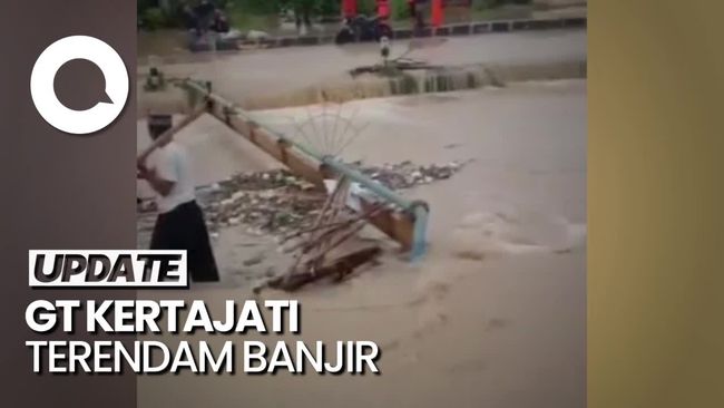 Penampakan Exit Tol Kertajati Lumpuh Terendam Banjir
