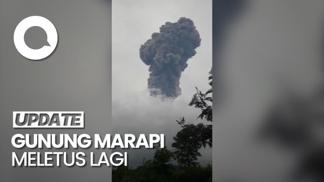 Gunung Marapi Erupsi Lagi, Abu Vulkanik Membubung 1,5 Km