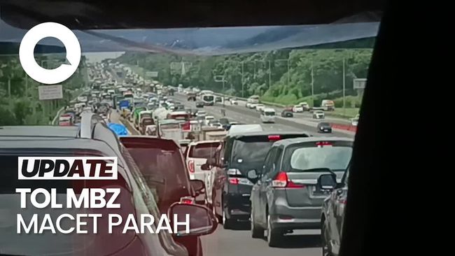 Lalin Tol Layang MBZ Arah Cikampek Macet Parah Imbas Contraflow