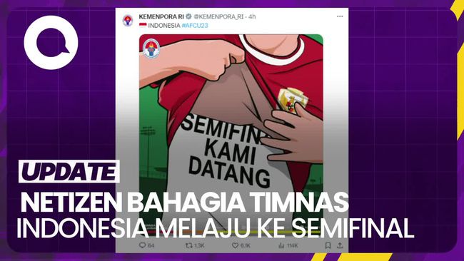 Meme Kocak hingga Ungkapan Bahagia Netizen Seusai Timnas Garuda Menang