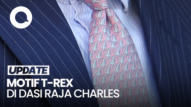 Detail Motif Dasi Raja Charles di Agenda Publik Perdana Jadi Sorotan