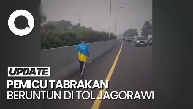Anak Kecil Nyelonong Berujung Tabrakan Beruntun di Tol Jagorawi