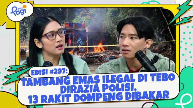 Tambang Emas Ilegal di Tebo Dirazia Polisi, 13 Rakit Dompeng Dibakar