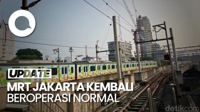 MRT Jakarta Kembali Beroperasi Normal Seusai Insiden Besi Proyek Jatuh