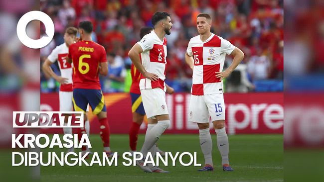 Wajah Murung Kroasia Seusai Dibantai Spanyol 0-3