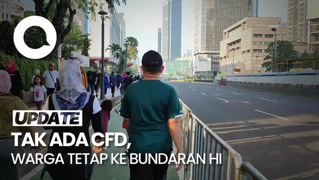 CFD Ditiadakan Karena Jakarta Marathon, Warga Masih Serbu Bundaran HI