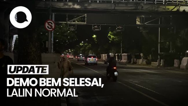 Demo BEM SI Selesai, Jalan Merdeka Barat arah Harmoni Kembali Dibuka