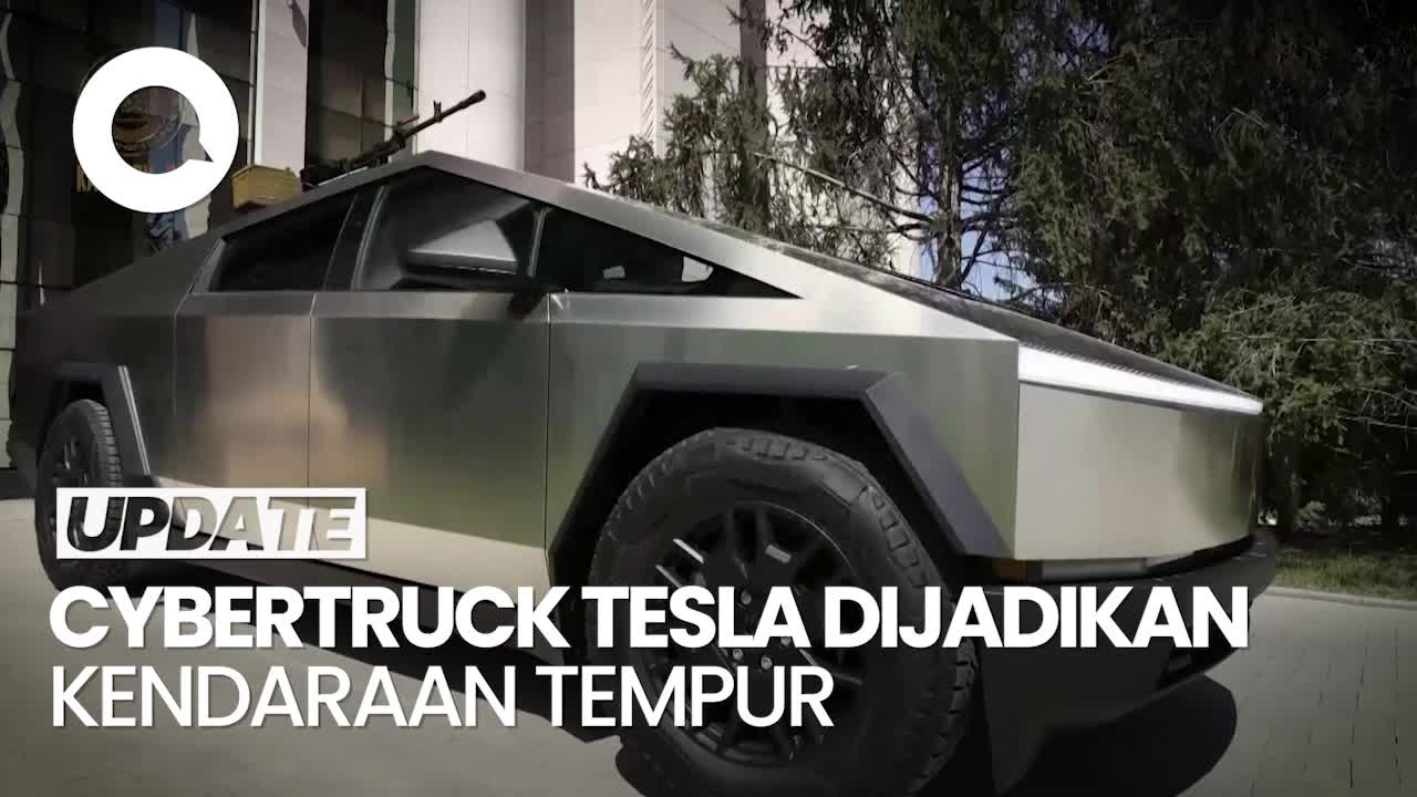 Penampakan Cybertruck Tesla Disulap Jadi Mobil Tempur Republik Chechnya