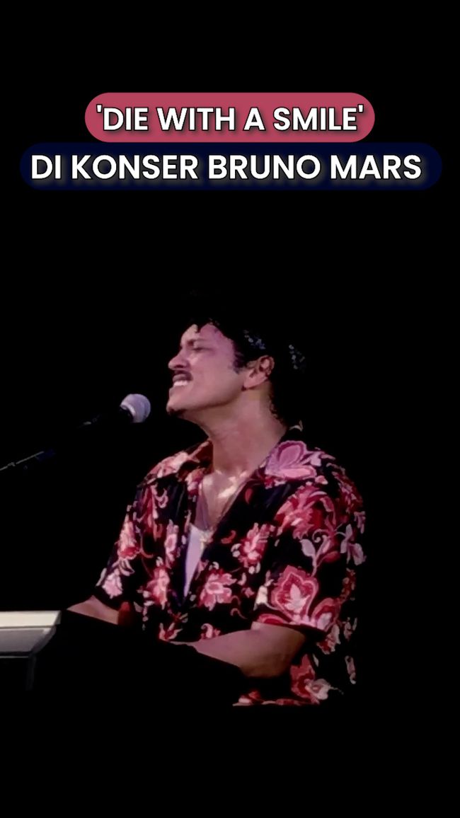 Bruno Mars Bawakan 'Die With a Smile', Penonton di JIS Teriak Histeris