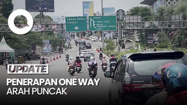 Volume Kendaraan Meningkat, Polisi Berlakukan One Way Arah Puncak
