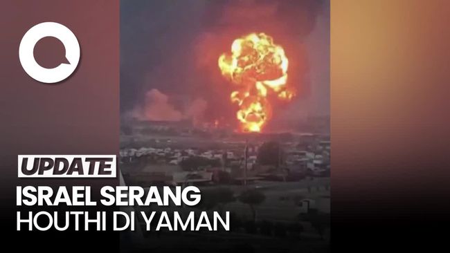Video: Ledakan Besar di Pelabuhan Yaman Akibat Serangan Israel