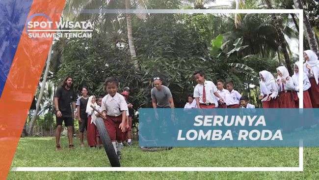 Keseruan Lomba Roda di Pulau Tojo Una-una, Sulawesi Tengah