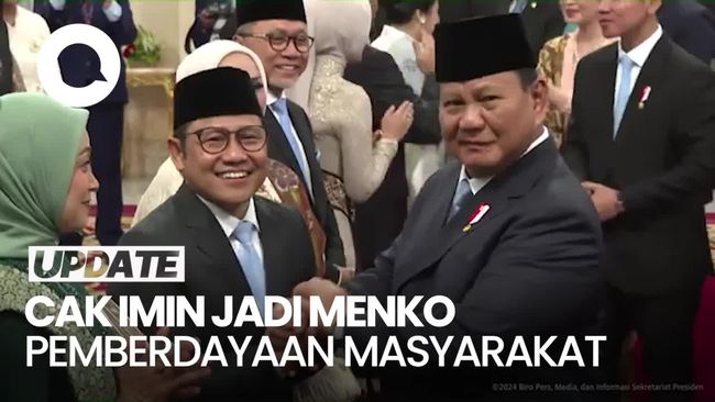 Video Momen Cak Imin Resmi Dilantik Jadi Menterinya Prabowo di Istana Negara