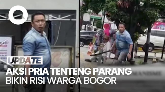 Video: Heboh Pria Tenteng Parang Ancam Warga di Kota Bogor, Kini Diburu Polisi