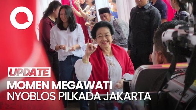 Video: Megawati Ditemani Pramono-Doel Nyoblos Pilkada di Jaksel