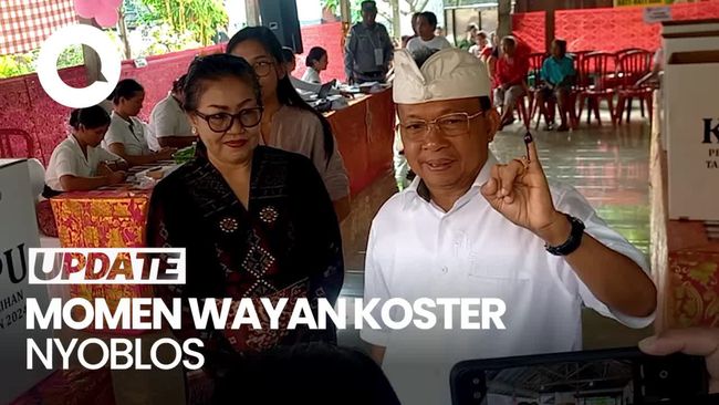 Video Momen Wayan Koster Nyoblos: Sebelum ke TPS Berdoa