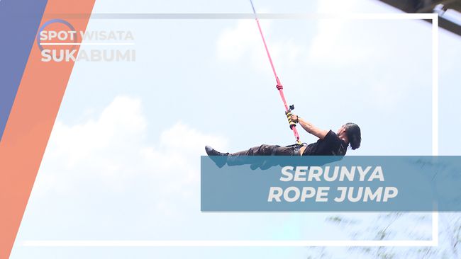 Lompat Seru dari Jembatan Rajamandala dalam Rope Jump, Sukabumi