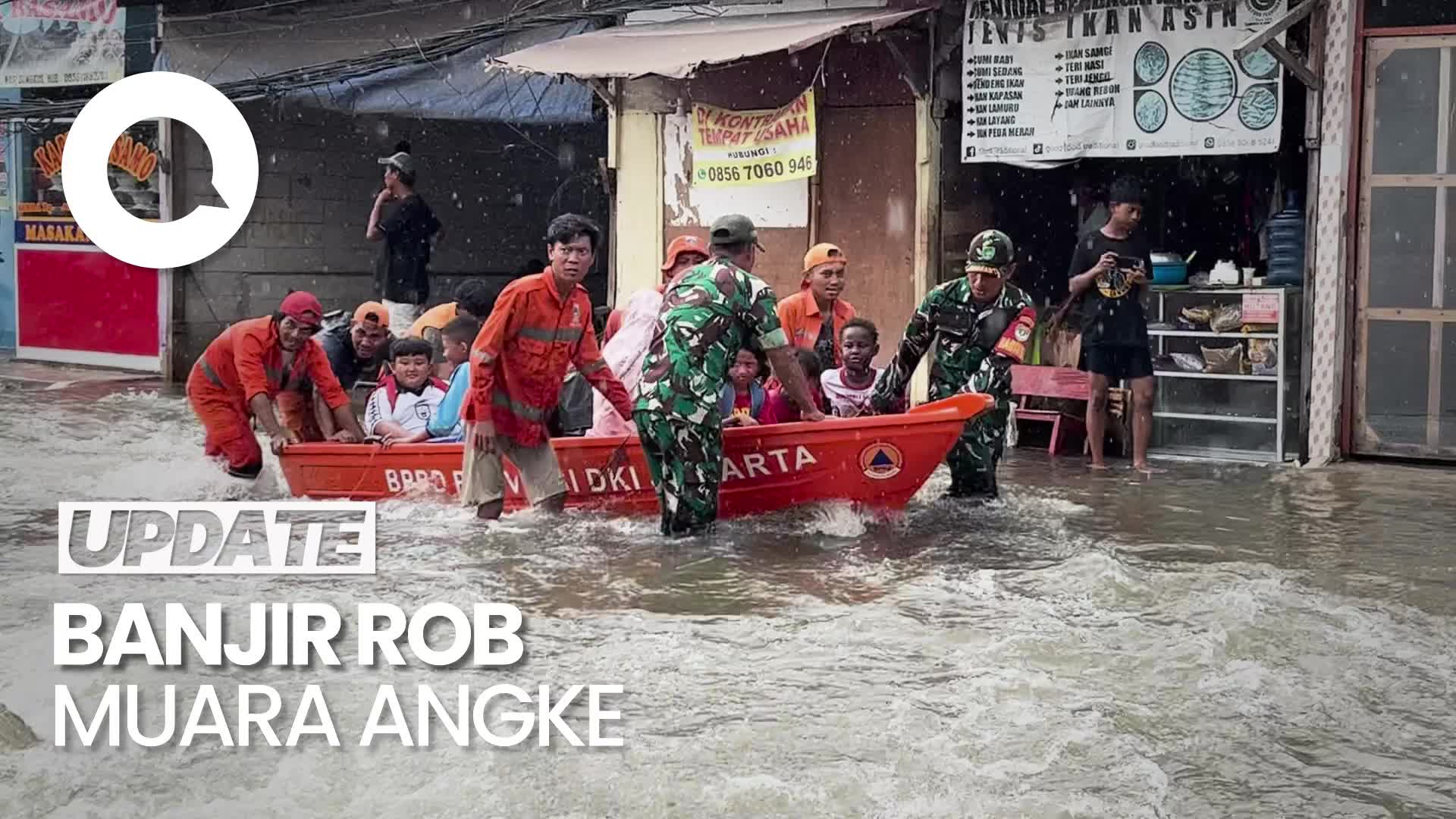 Video: Muara Angke Masih Terendam Banjir Rob, Ketinggian Air Capai 90 Cm