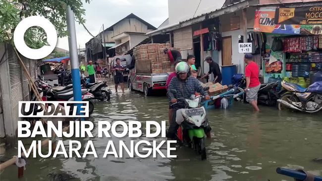 Video: Kondisi Terkini Banjir Rob di Muara Angke, Ketinggian Capai 60 Cm