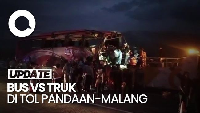 Video Kecelakaan Bus Vs Truk di Tol Pandaan-Malang, 4 Orang Tewas
