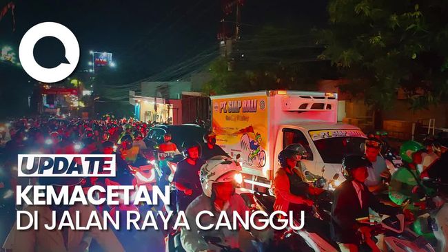 Video: Macet Horor di Jalan Raya Canggu, Pengendara Terjebak Berjam-jam