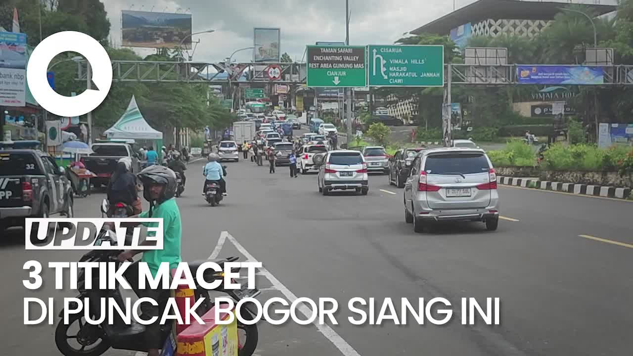 Video: Catat! Ada 3 Titik Macet di Puncak Bogor Hari Ini